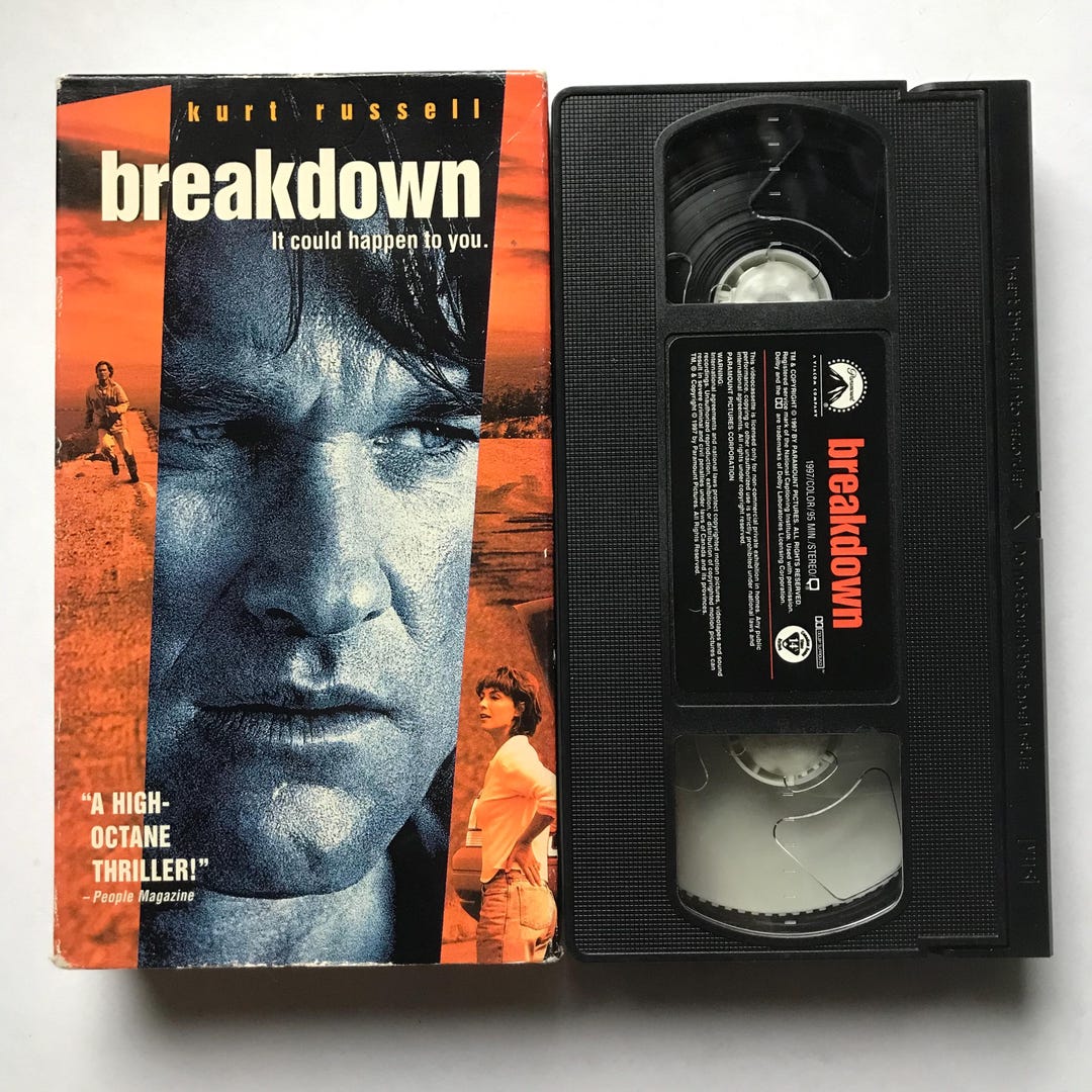 Breakdown VHS Tape Kurt Russell 90s Thriller - Etsy
