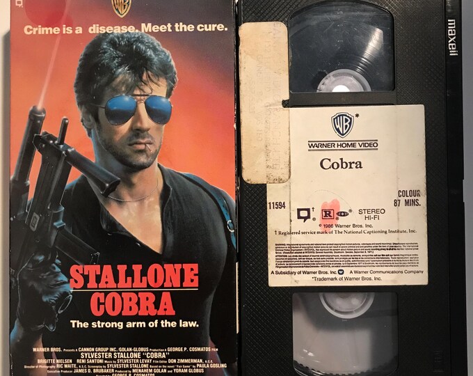 Cobra VHS Tape 80s Action Sylvester Stallone - Etsy