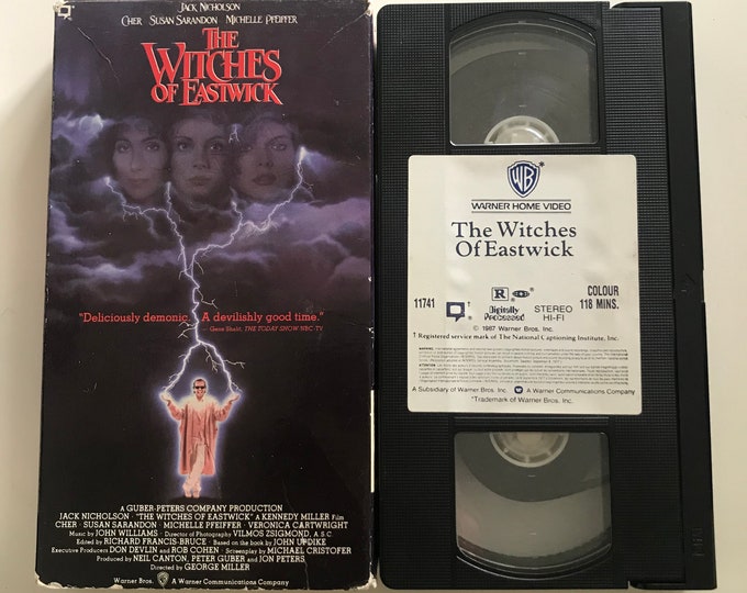 The Witches of Eastwick VHS Tape Jack Nicholson Cher 80s Nostalgia - Etsy