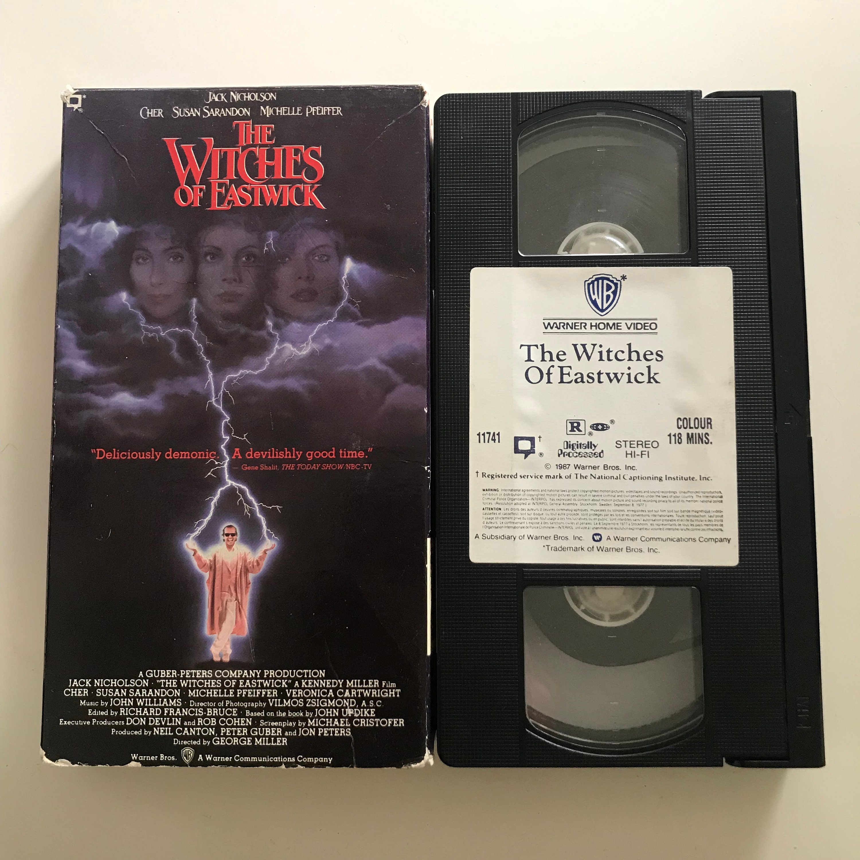 The Witches of Eastwick VHS Tape Jack Nicholson Cher 80s Nostalgia - Etsy