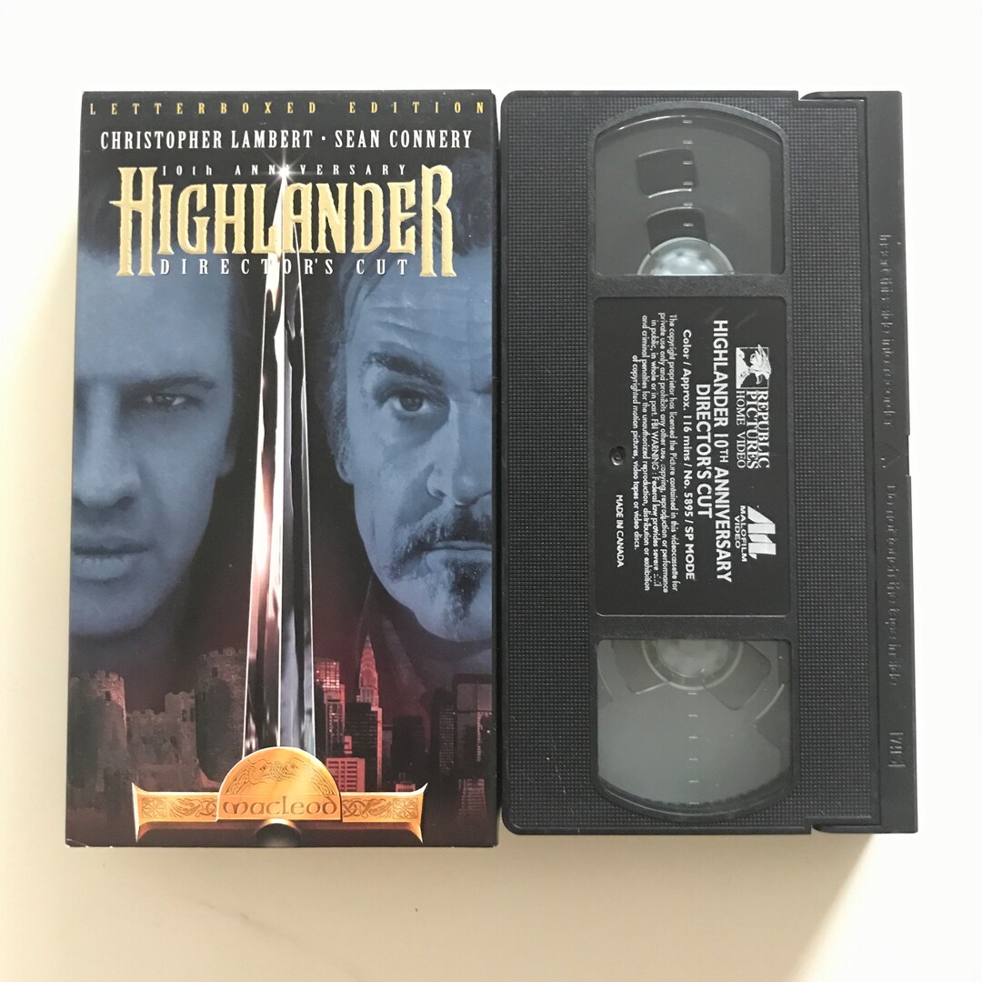 Vintage Highlander VHS Tape Director's Cut Christopher Lambert Sean ...