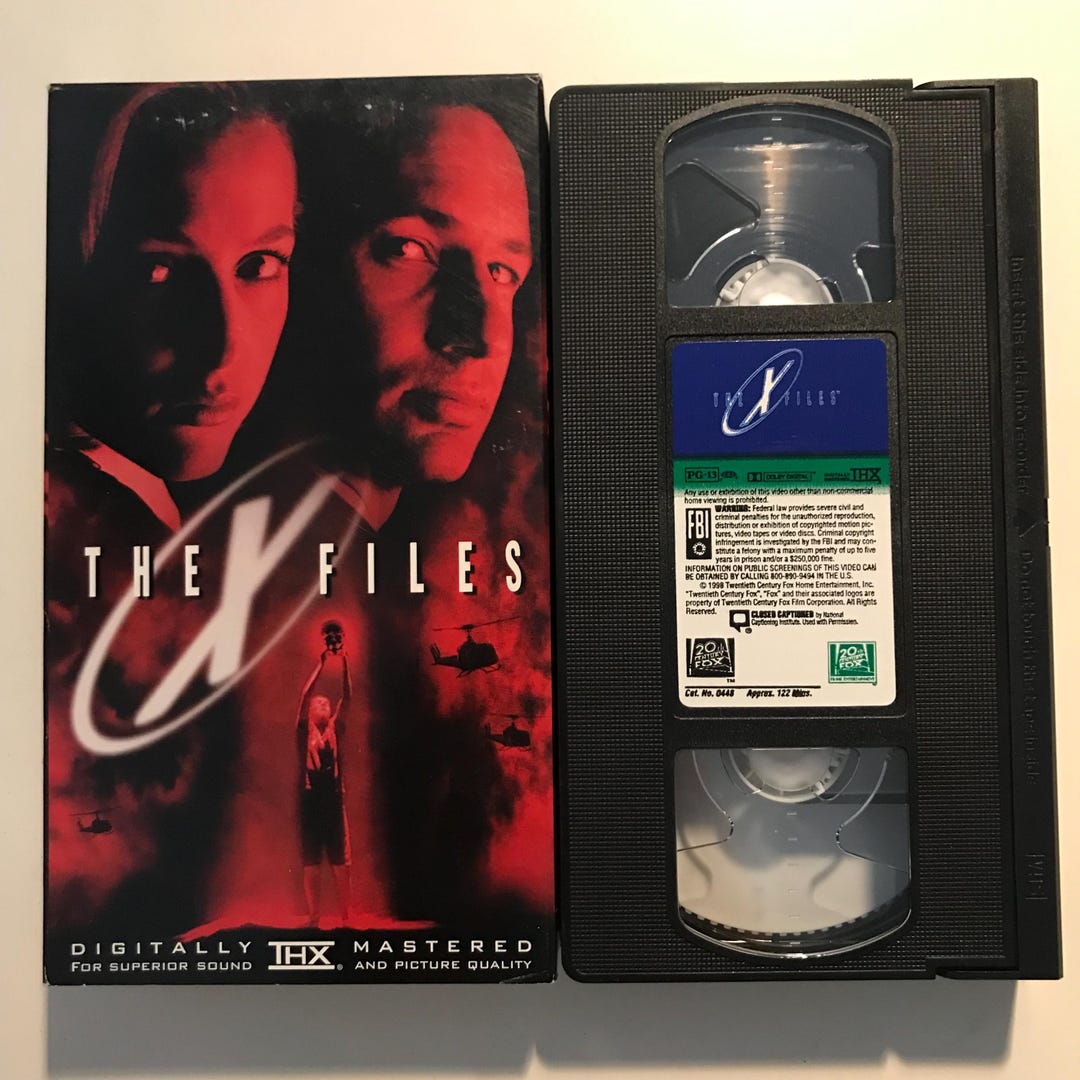 The X-files VHS Tape 1998 Movie Science Fiction Sci-fi Retro 90s - Etsy