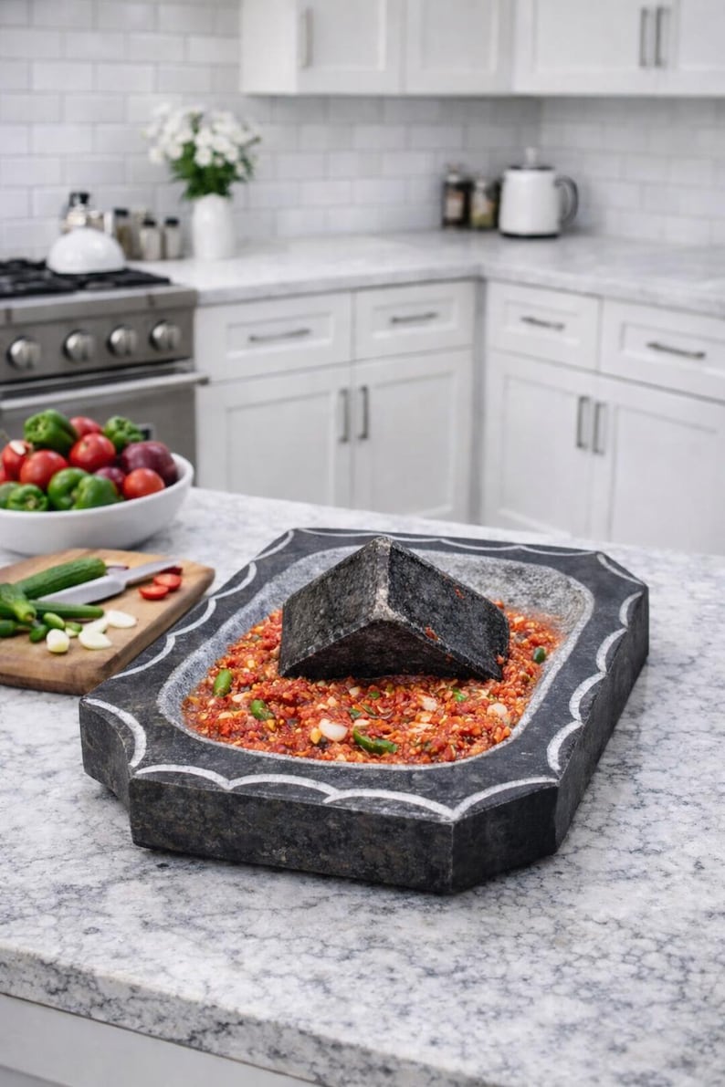 Authentic Handmade Stone Chutney Grinder – Traditional Indian Sil Batta ...