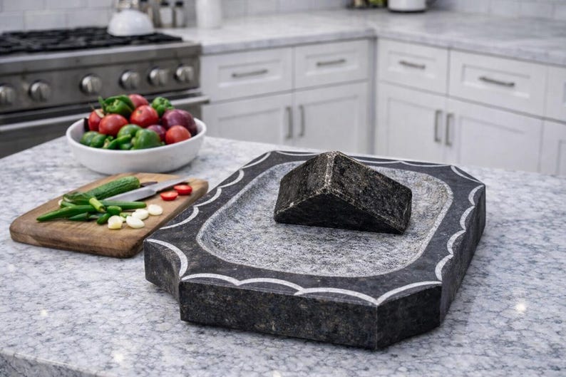 Authentic Handmade Stone Chutney Grinder – Traditional Indian Sil Batta ...