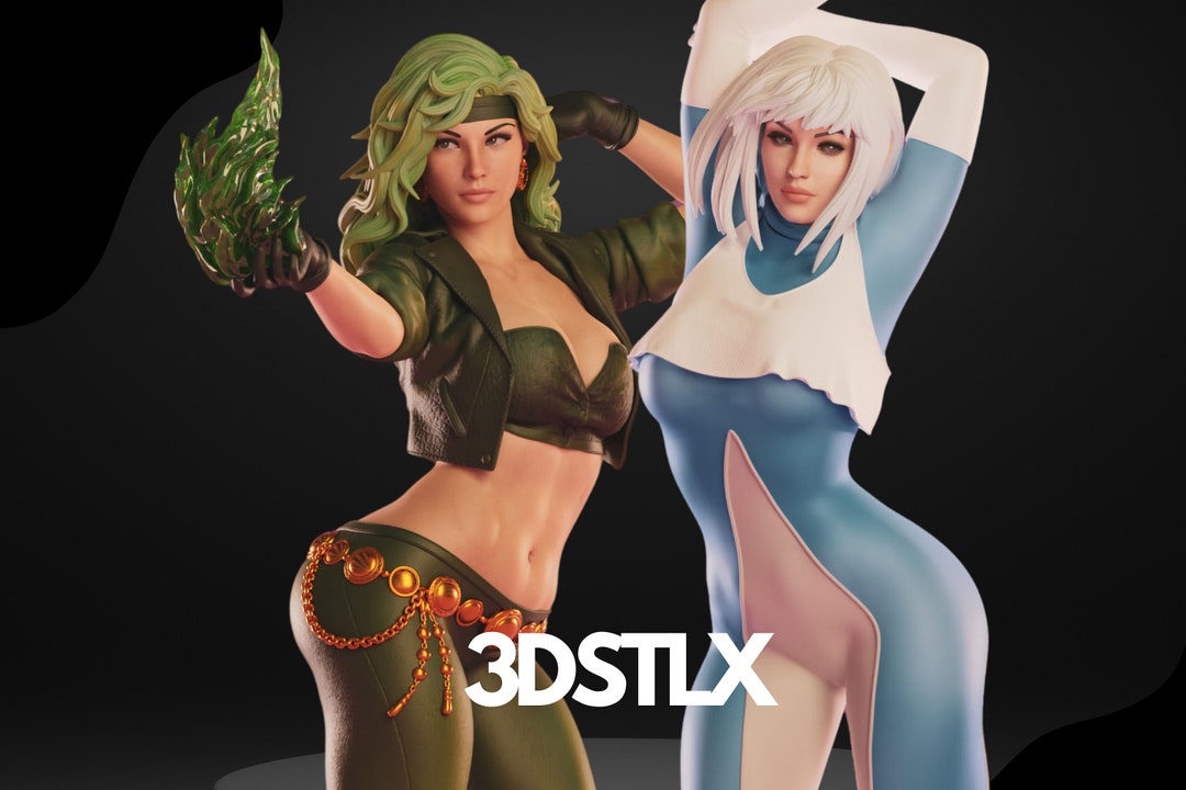 Two Figures Ice and Fire Nsfw MS2500 3D Printer STL Files 3D STL Model 3D Figure for STL ...