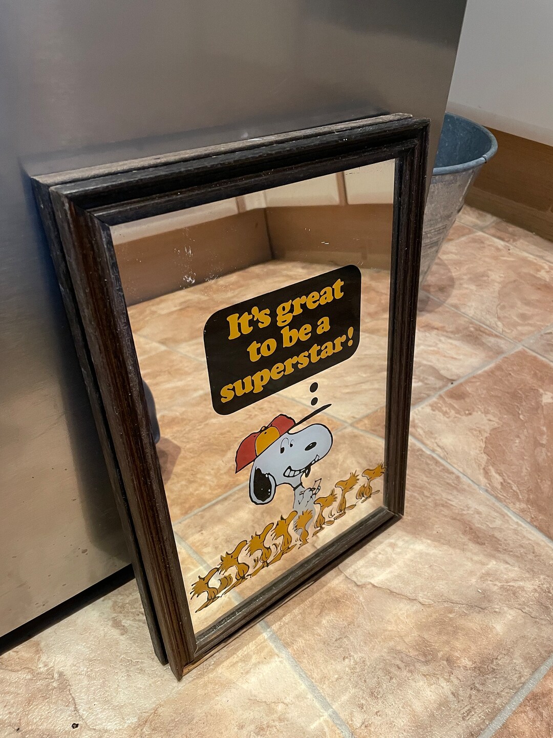 Vintage Snoopy Mirror its Great to Be a Superstar - Etsy