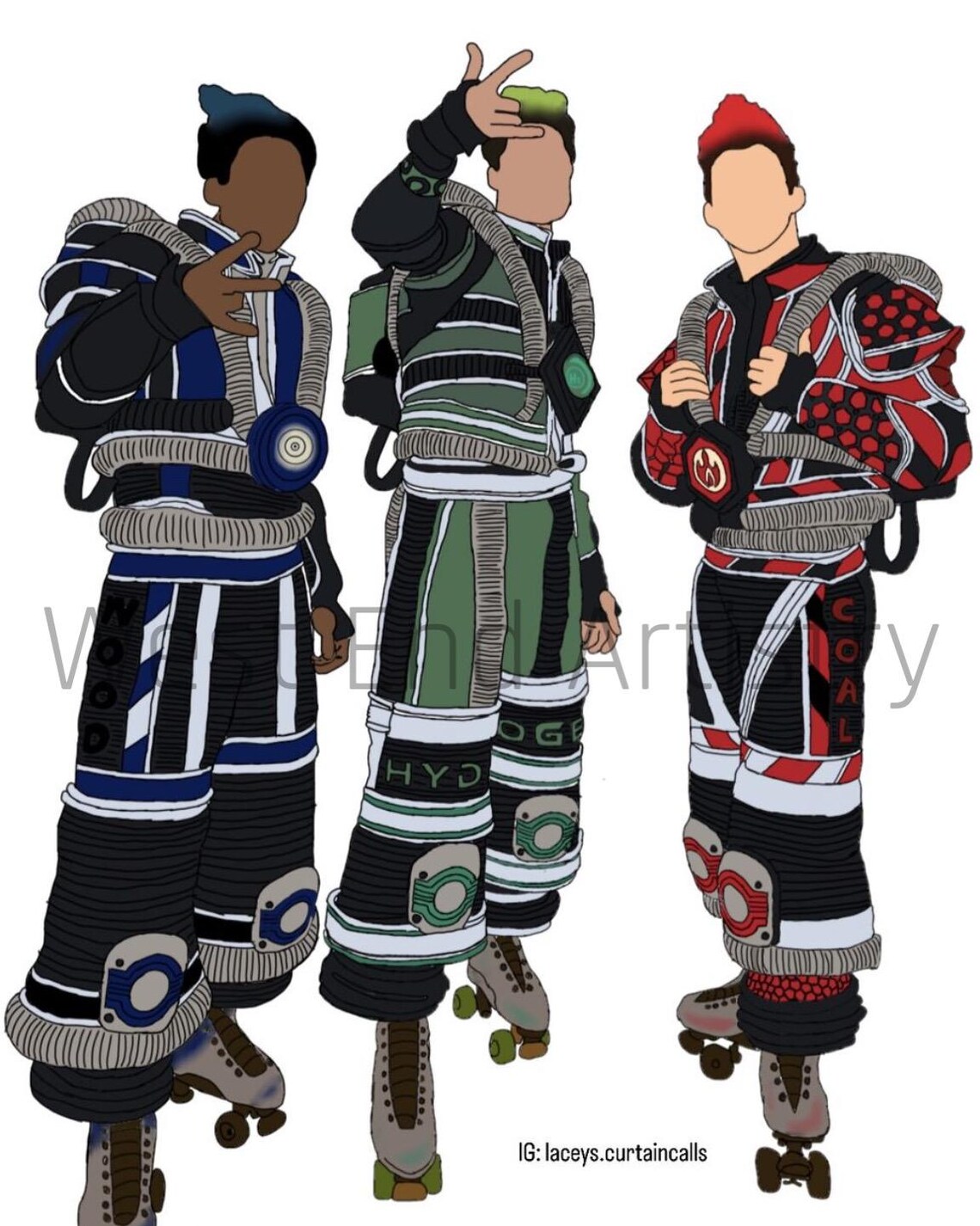 Handmade Drawing of Starlight Express Freight Trains - Etsy UK