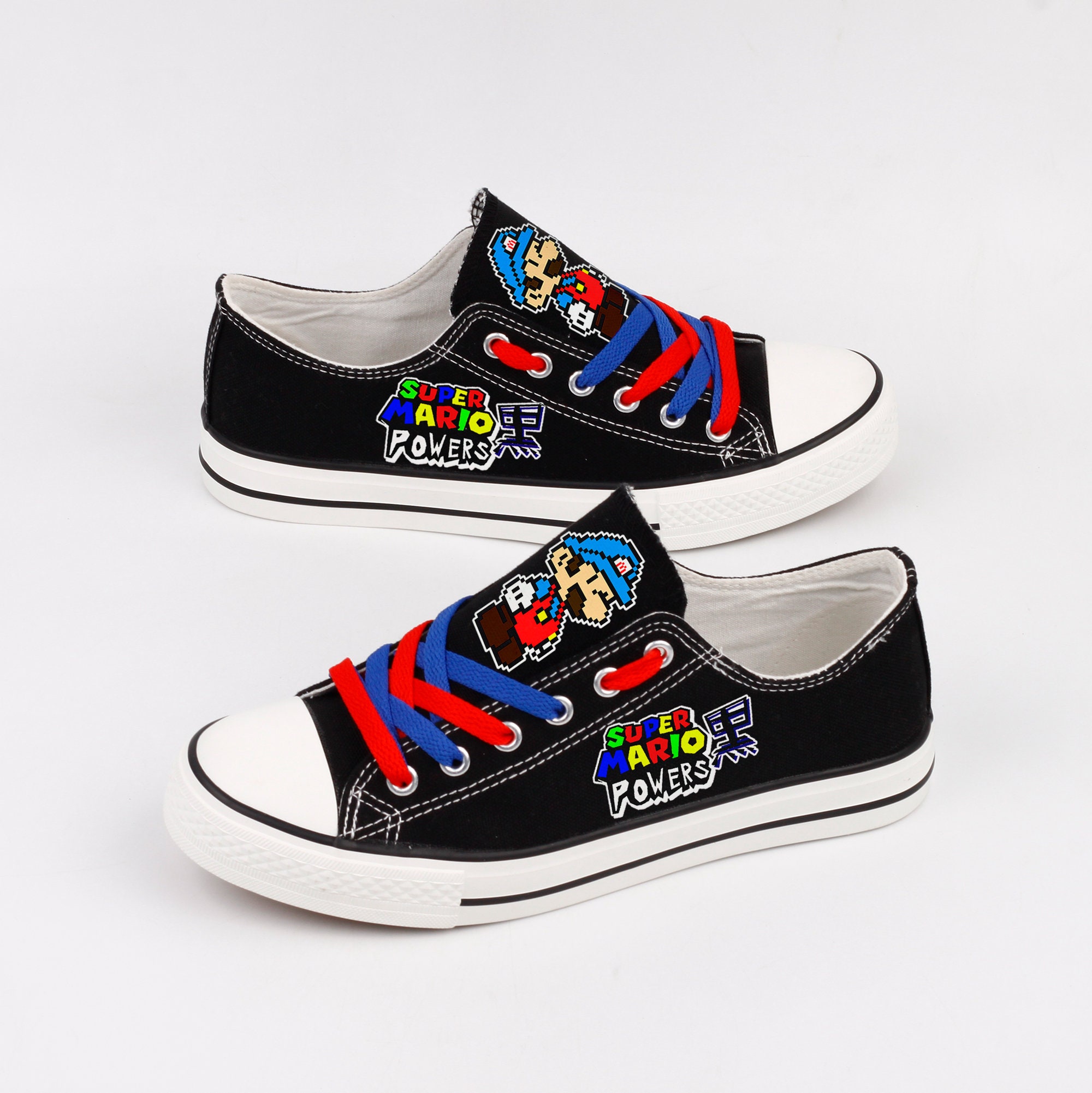 Super Mario Shoes, Mushroom, Super Mario Sneakers, Tennis Shoes, Gift ...