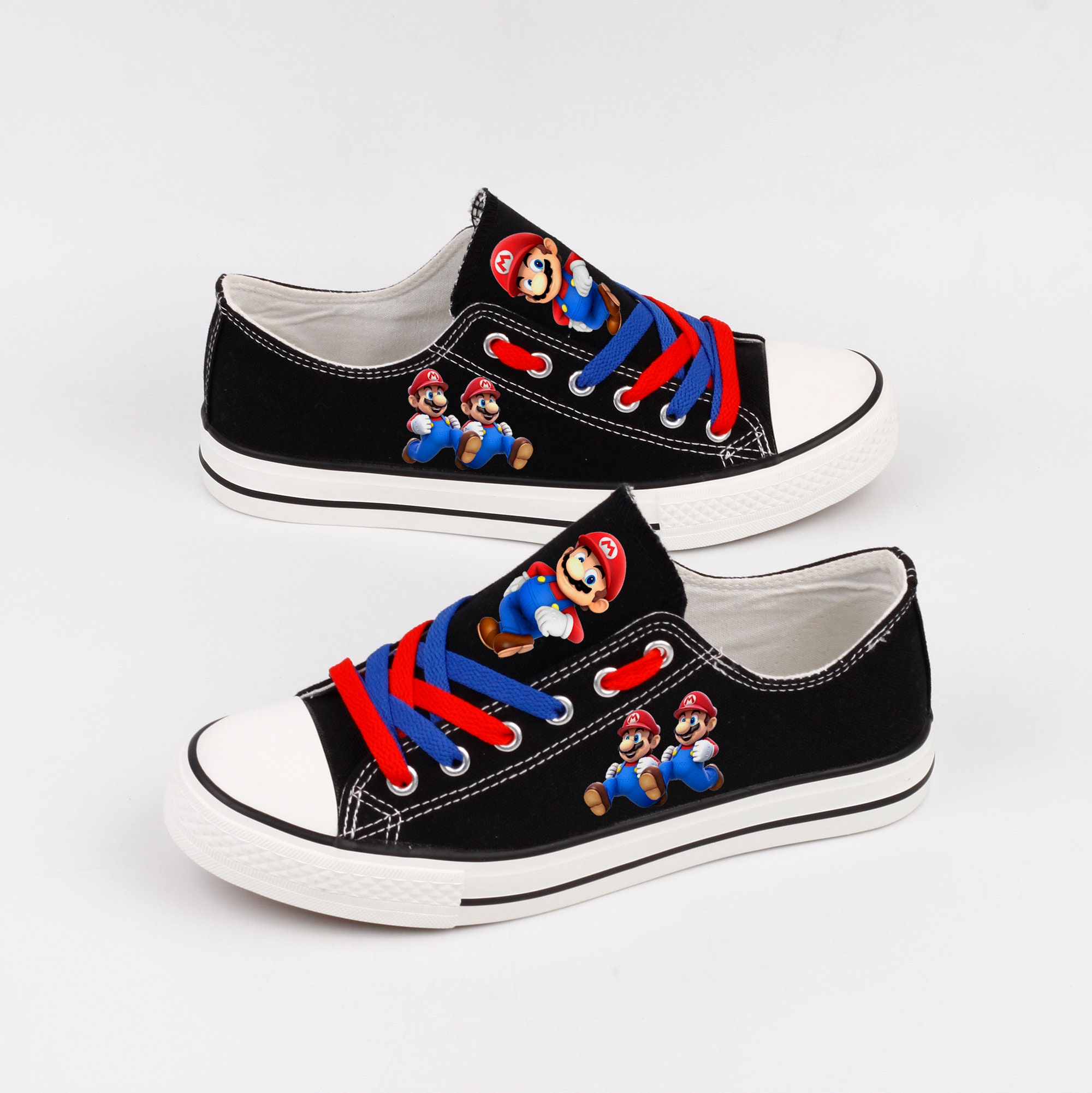 Super Mario Shoes, Mushroom, Super Mario Sneakers, Tennis Shoes, Gift ...