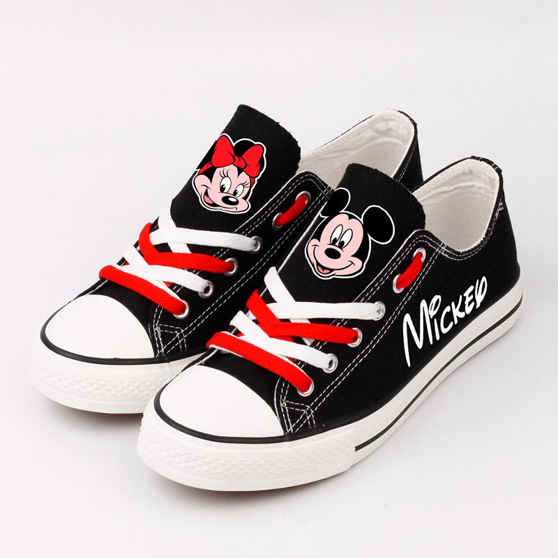 Mickey Mouse Canvas Shoes Etsy