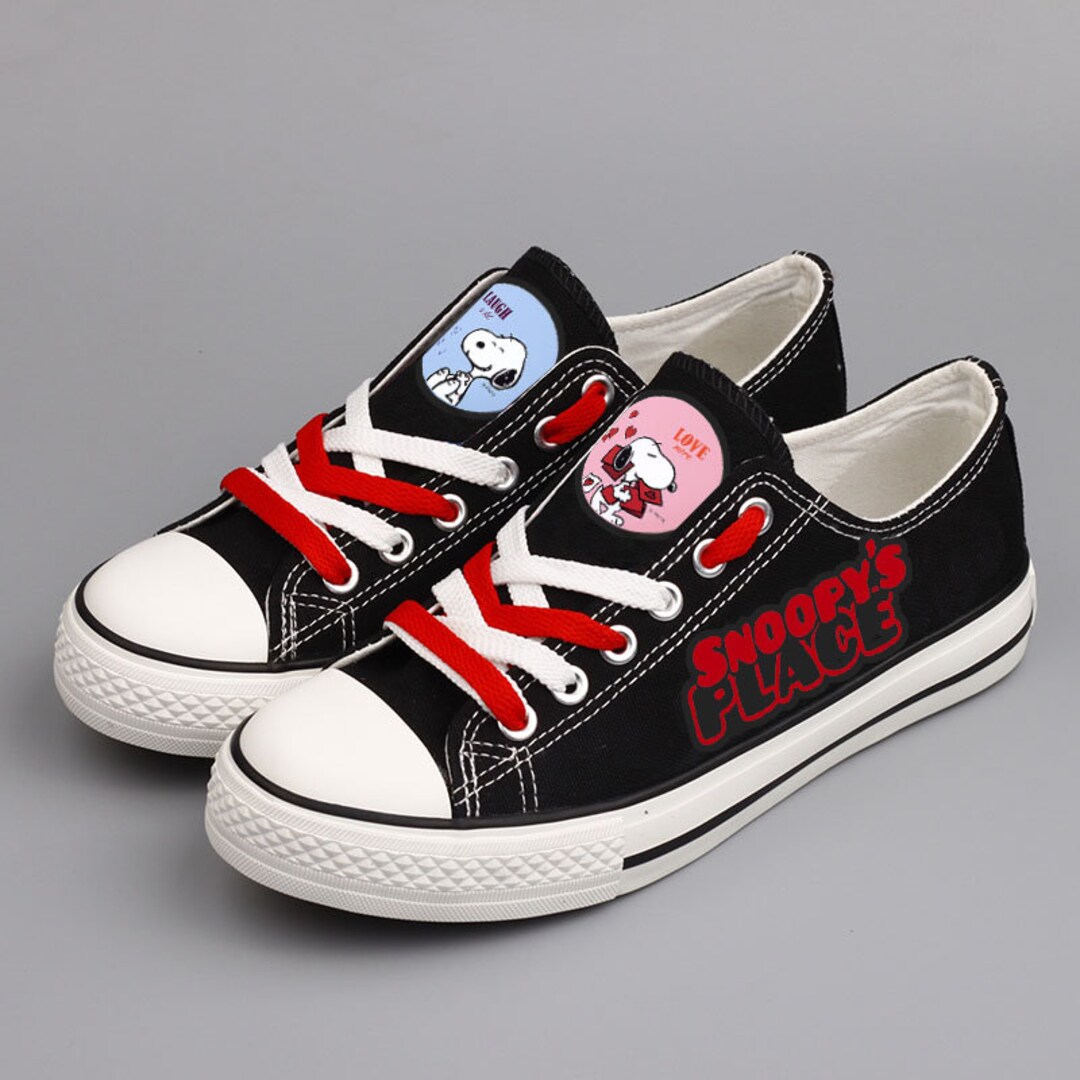 Snoopy Shoes, Snoopy Sneakers, Snoopy Footwear, Tennis Shoes, Printed ...