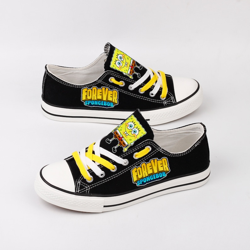 Nickelodeons, Spongebob Squarepants Shoes, Spongebob Sneakers, Cartoon ...