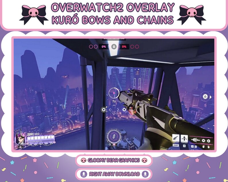 Kuró Bows and Chains OW2 Overlay - Etsy