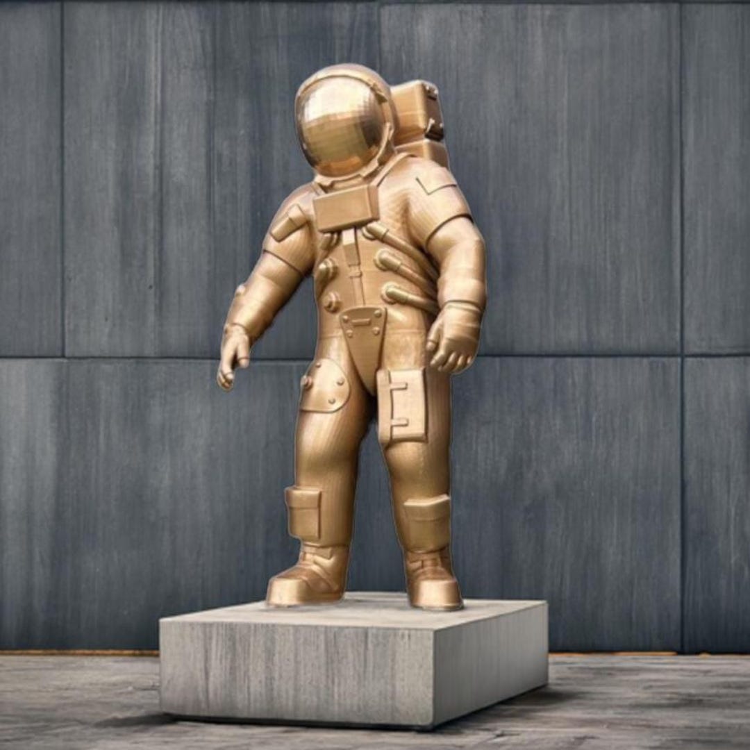 Astronaut Sci-fi Statue | Celestial Space Decor | Collectible Gift ...