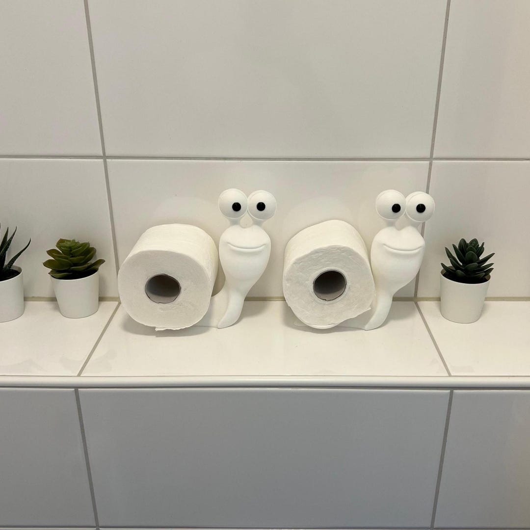 Snail Toilet Roll Holder - Cute Bathroom Storage & Decor - Whimsical ...