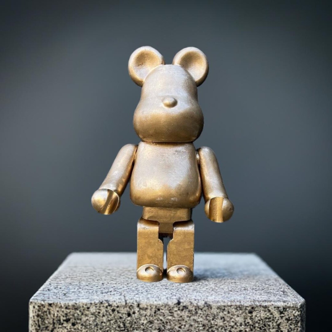 Bearbrick Statue | Unique Home Decor Gift | Customizable Bear | Golden ...