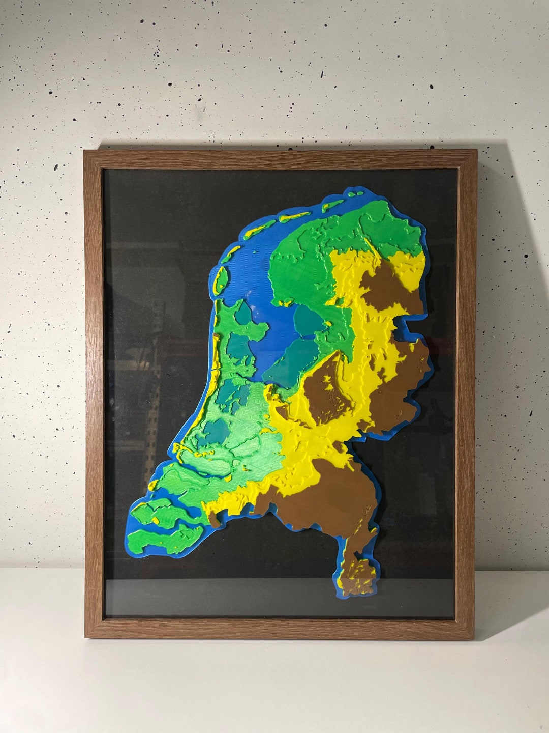 Customizable 3D Map of Netherlands Dutch Topography - A Unique Home ...