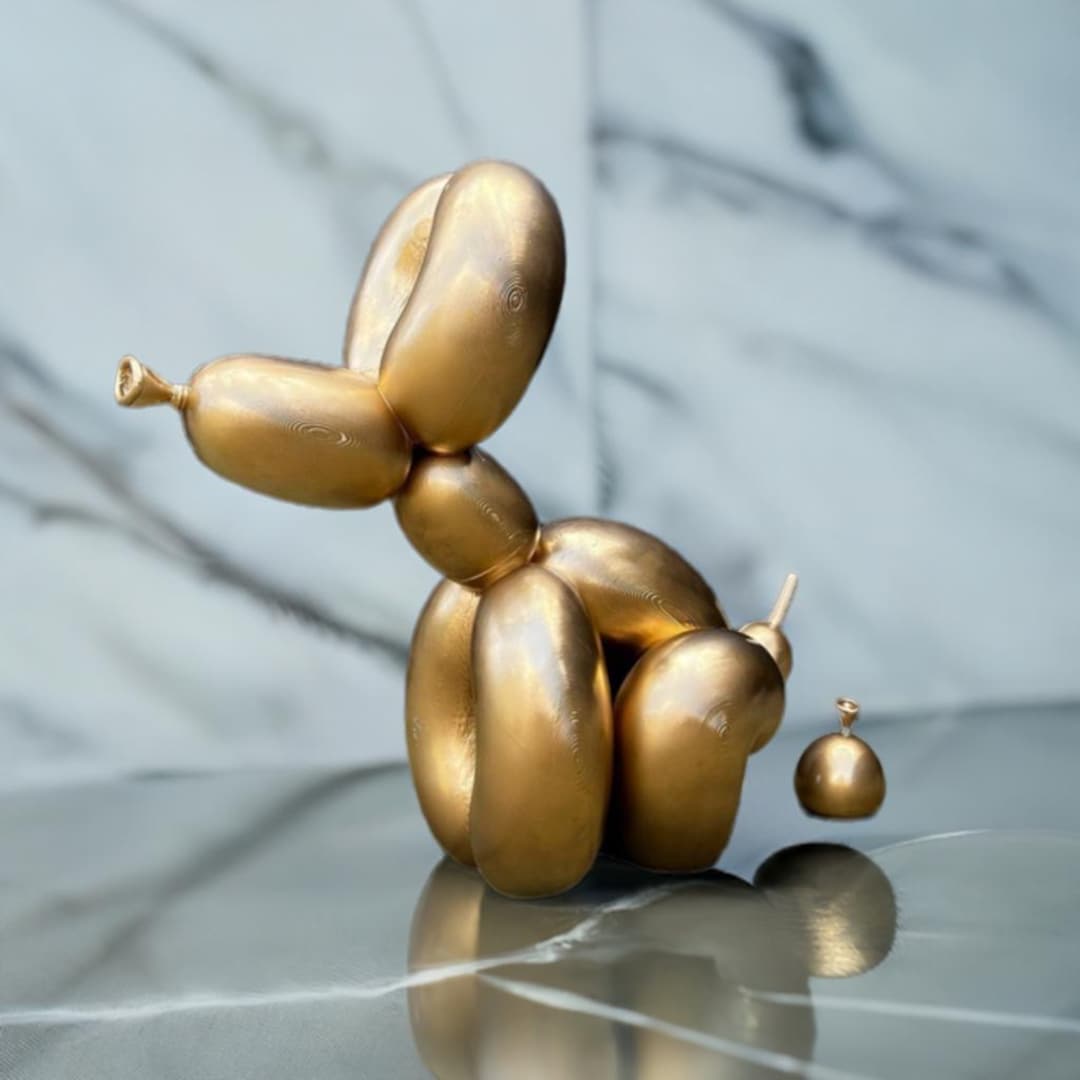 Poop Balloon Dog Sculpture | Unique Collectible Gift for Art and Dog ...