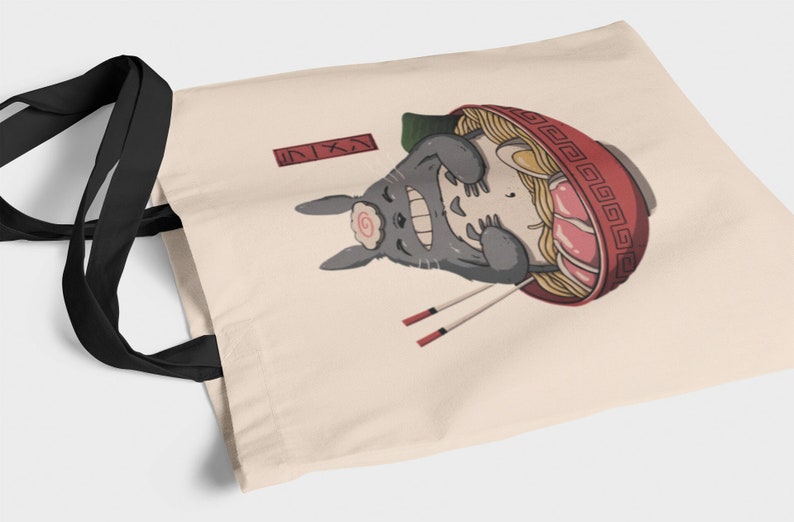 Totoro Ramen Studio Ghibli Tote Bag Reusable Bag Cotton Canvas Tote Bag ...