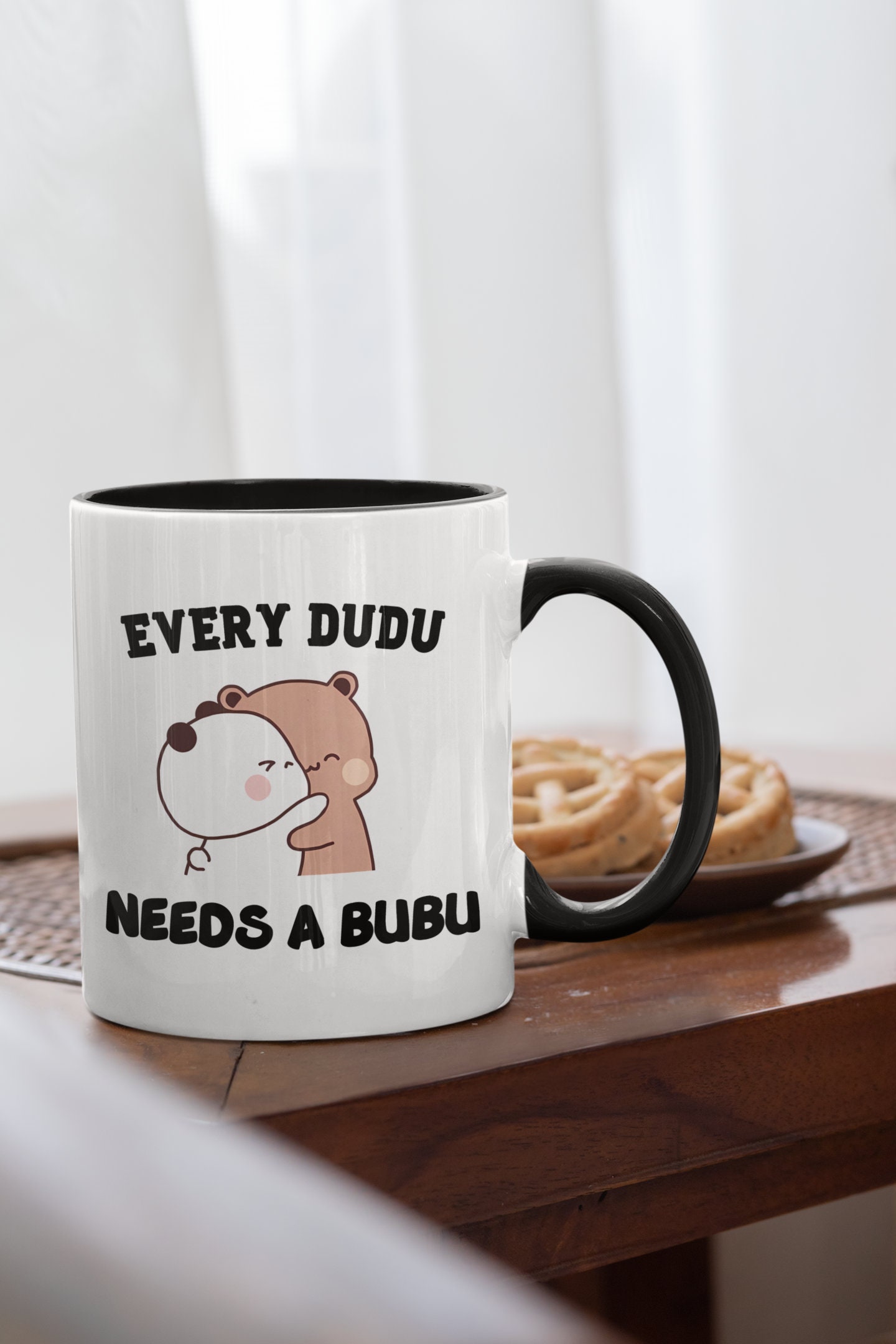 Every Dudu Needs A Bubu Ceramic Mug, 11 Oz, Couple Gift, Peach and Goma ...