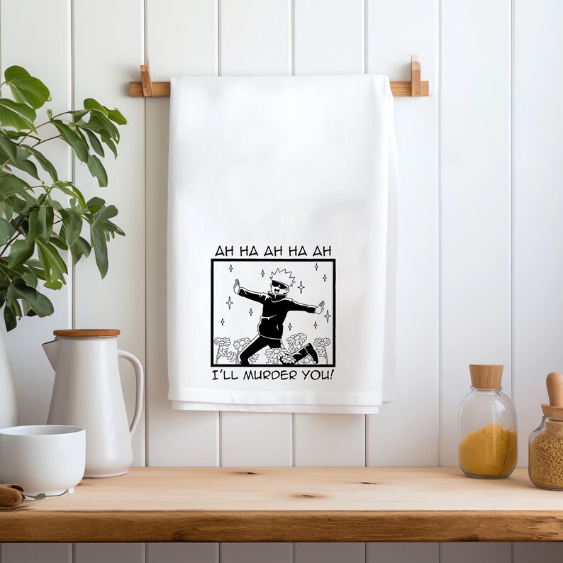 Jujutsu Kaisen Gojo Satoru JJK Eco Tea Towels Cotton Tea Towels Beige ...