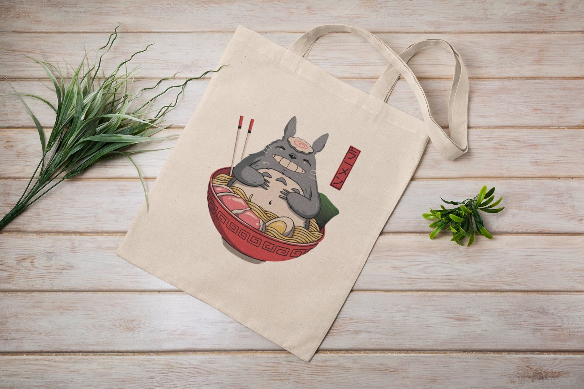 Totoro Ramen Studio Ghibli Tote Bag Reusable Bag Cotton Canvas Tote Bag ...