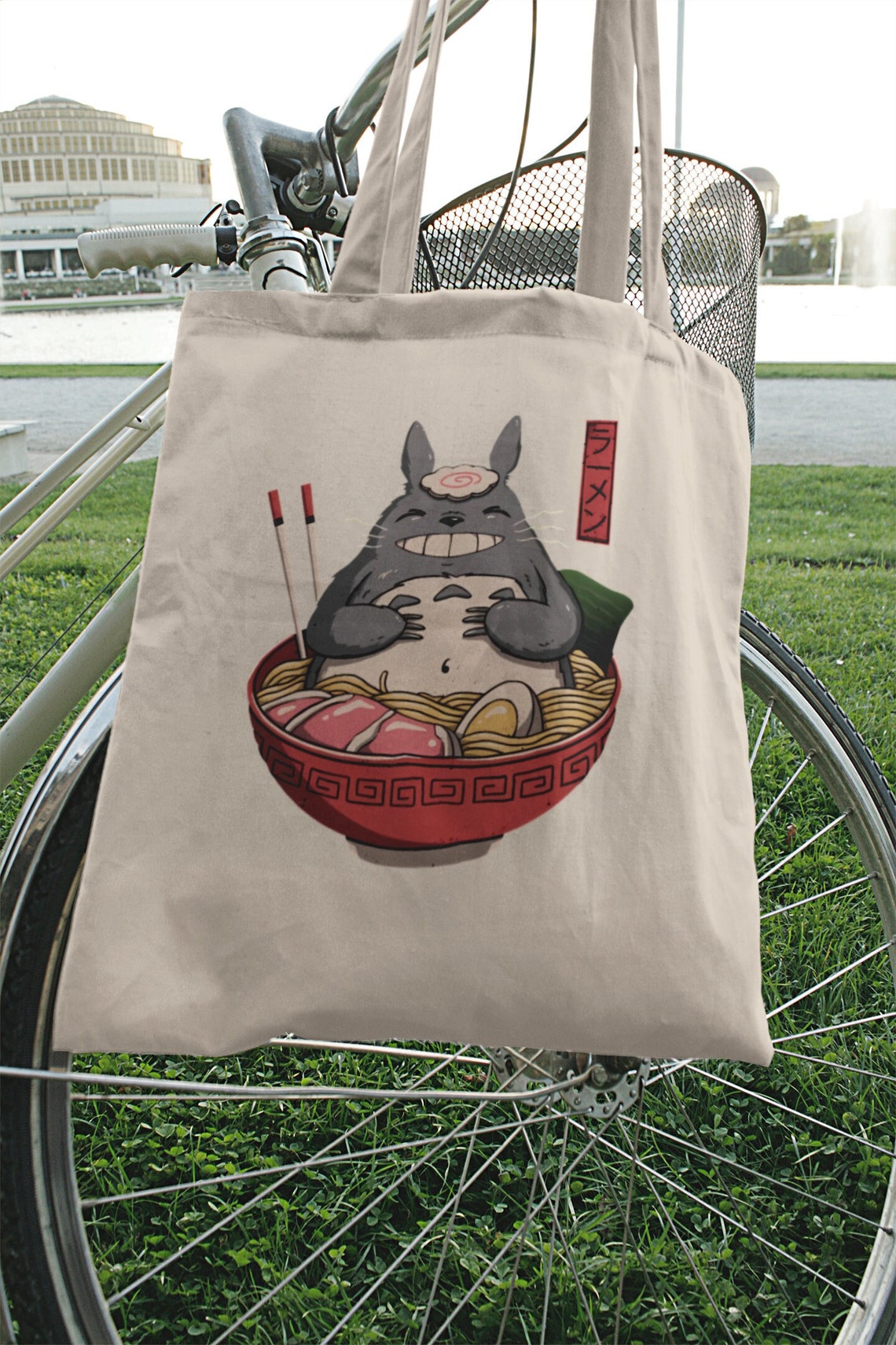 Totoro Ramen Studio Ghibli Tote Bag Reusable Bag Cotton Canvas Tote Bag ...