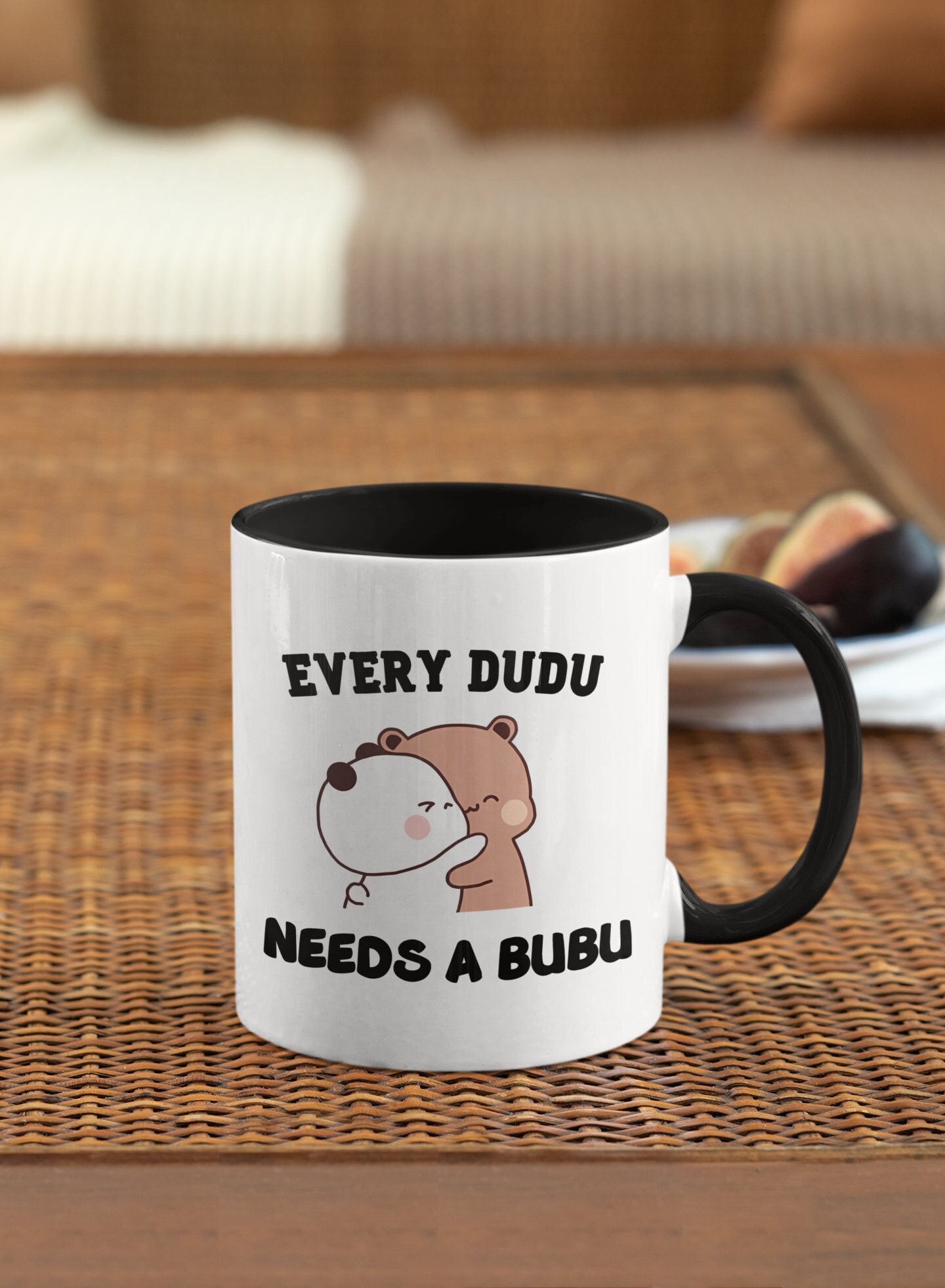 Every Dudu Needs A Bubu Ceramic Mug, 11 Oz, Couple Gift, Peach and Goma ...