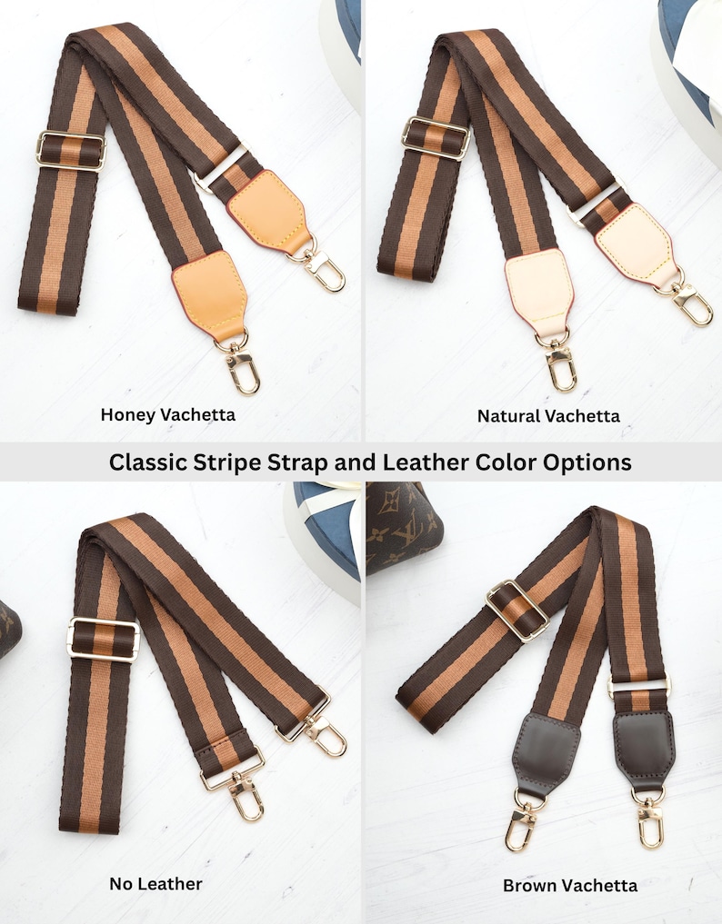 Adjustable Crossbody Strap for Handbags, Brown Wide Purse Strap ...