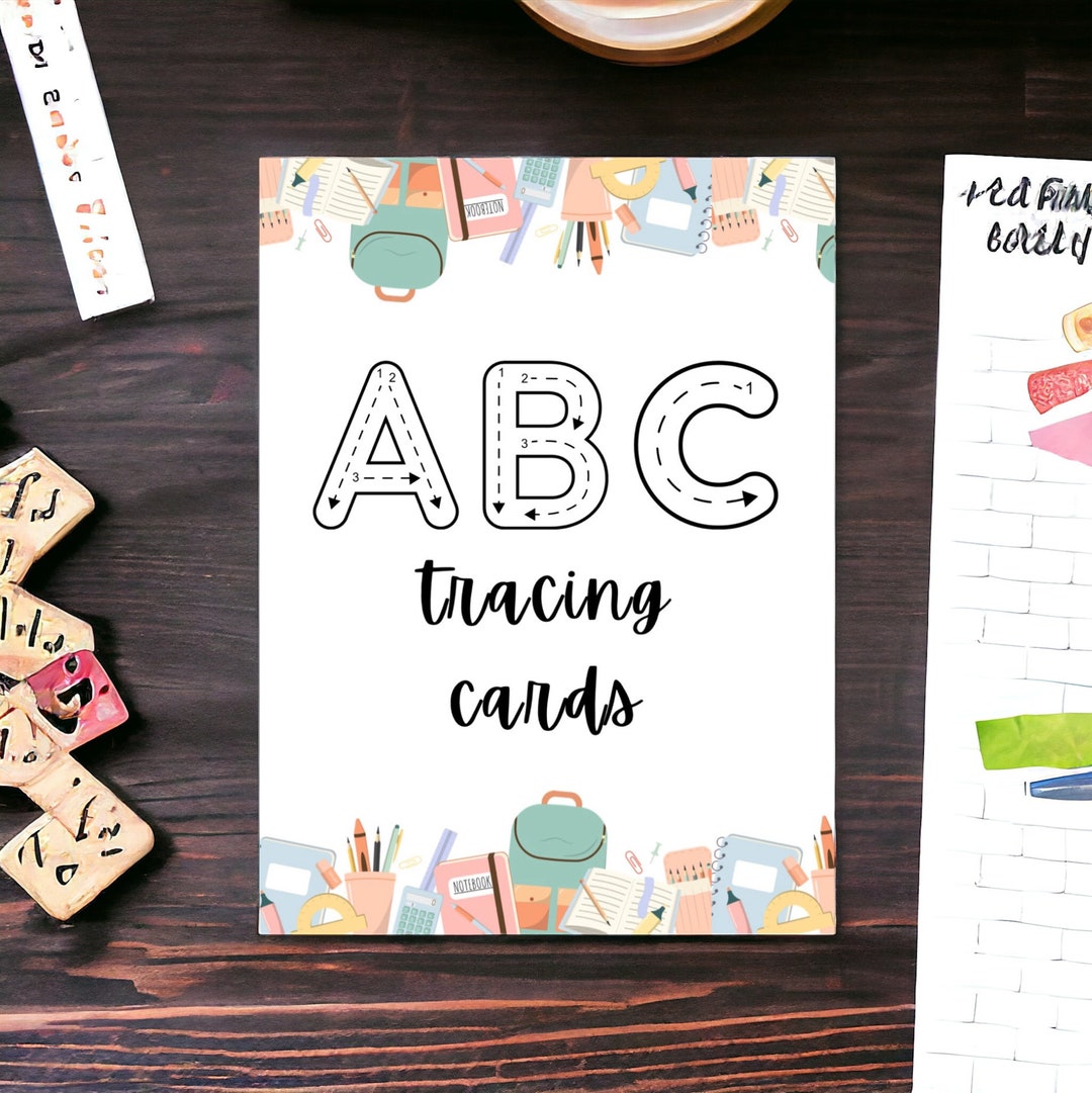 ABC Tracing Cards Digital Download for Fun and Educational Alphabet ...