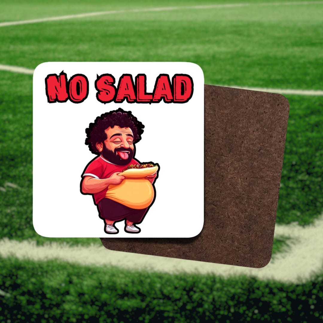 No Salad Mo Salah Funny Meme Football Coaster 90x90cm Drink Placemat ...