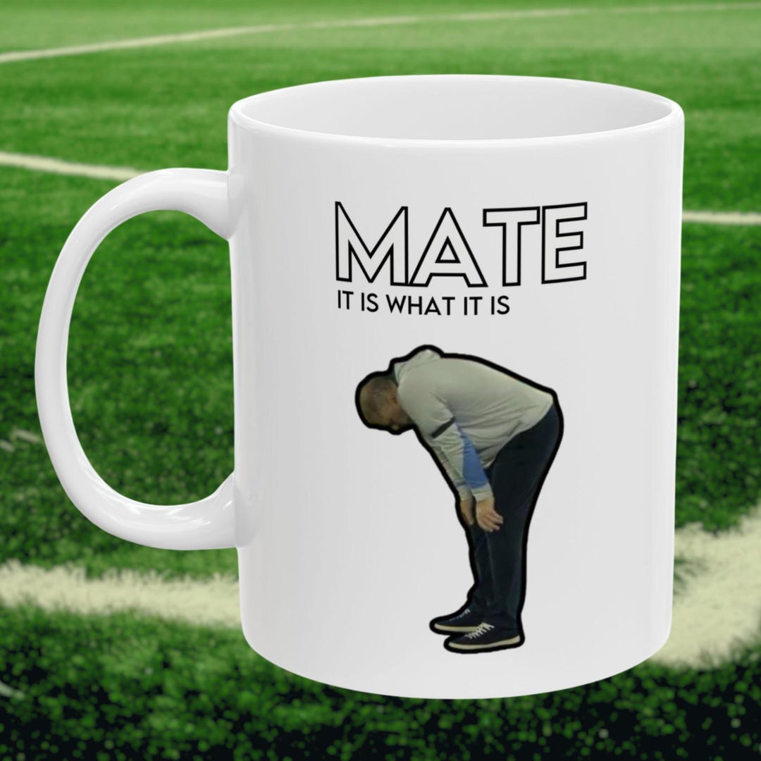 Ange Postecoglou | Mate It is What It is | Funny Meme Football Mug ...