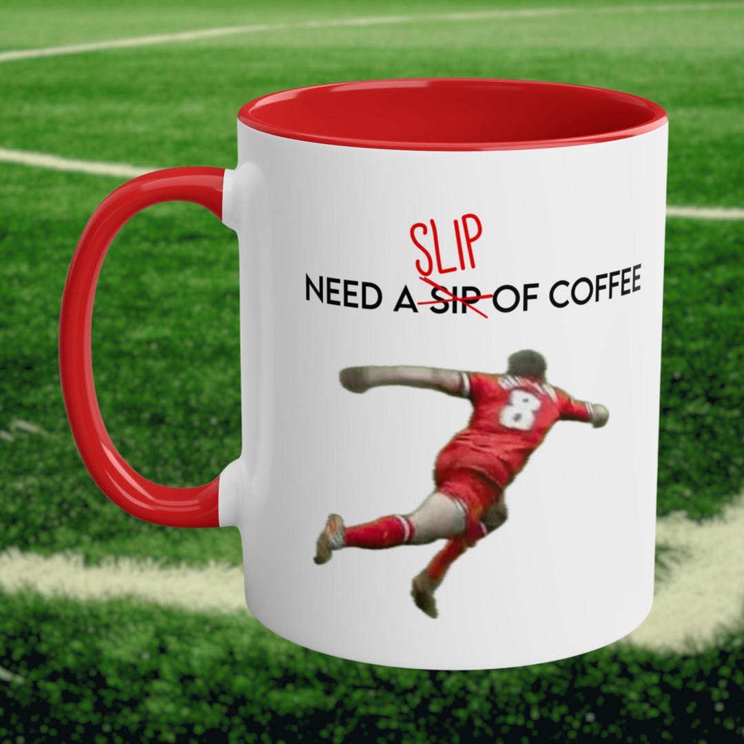 Funny Football Meme Mug: Gerrard Slip, Need a Sip of Coffee - Etsy