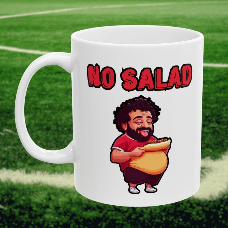 Mo Salah no Salad Liverpool Funny Meme Football Mug Coffee 11oz Mug ...