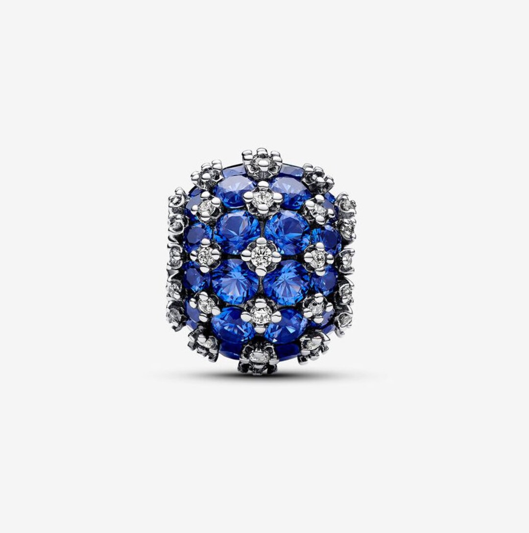 Pandora Moments Sparkling Pavé Round Blue Charm Ale S925 - Etsy