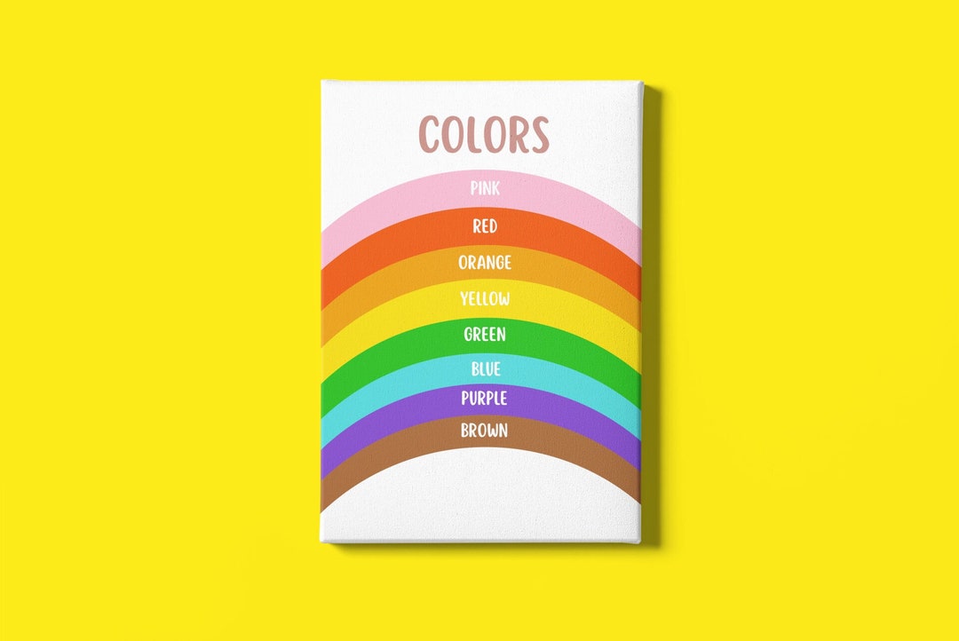Rainbow Colors Printable Poster for Kids Art Wall Educational - Etsy
