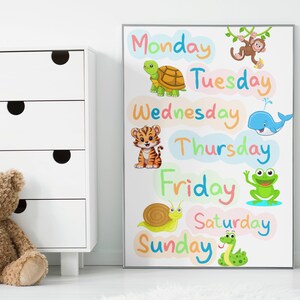 Days of the Week Homeschool Kindergarten Preschool Resources Printable ...