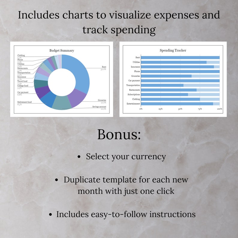 Monthly Budget for Google Sheets, Digital Planner Spreadsheet for ...