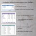 Monthly Budget for Google Sheets, Digital Planner Spreadsheet for ...