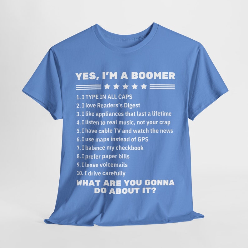 Funny Boomer T-shirt: Proud Old Generation Tee - Etsy