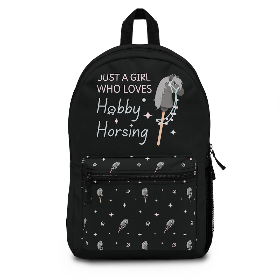 Hobby Horse Backpack: 'just a Girl Who Loves Hobby Horsing' - Etsy