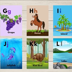 Printable Alphabet Flash Cards PDF 26 Colorful Alphabet Cards for ...