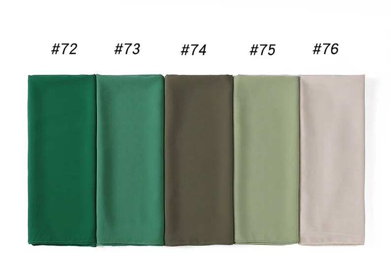 5-piece Premium Chiffon Hijab Box Solid Color Collection - Etsy
