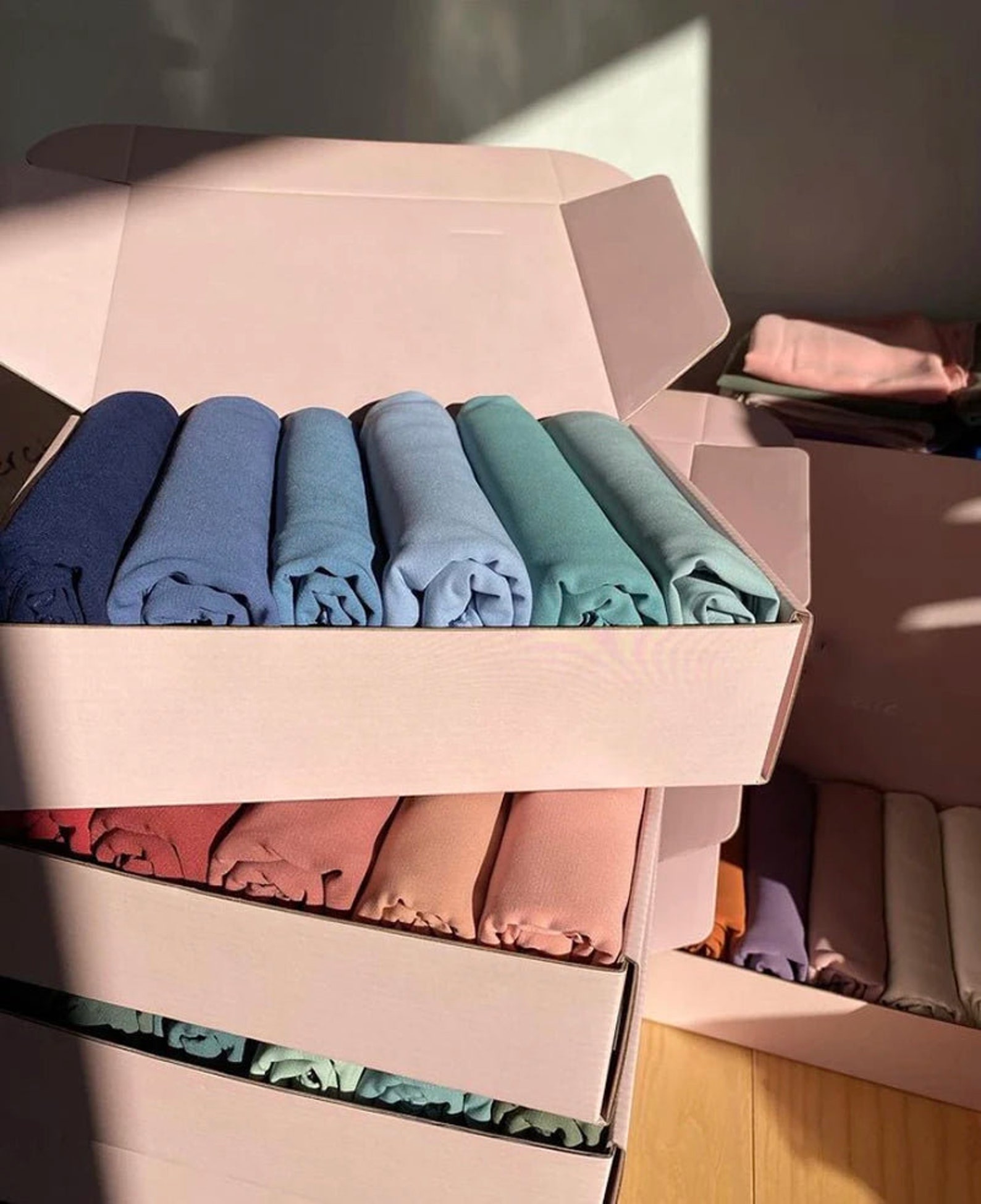 5-piece Premium Chiffon Hijab Box Solid Color Collection - Etsy