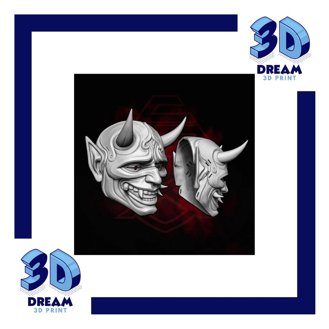 Oni Mask 3D Print Files, STL Model (digital Download) - Etsy
