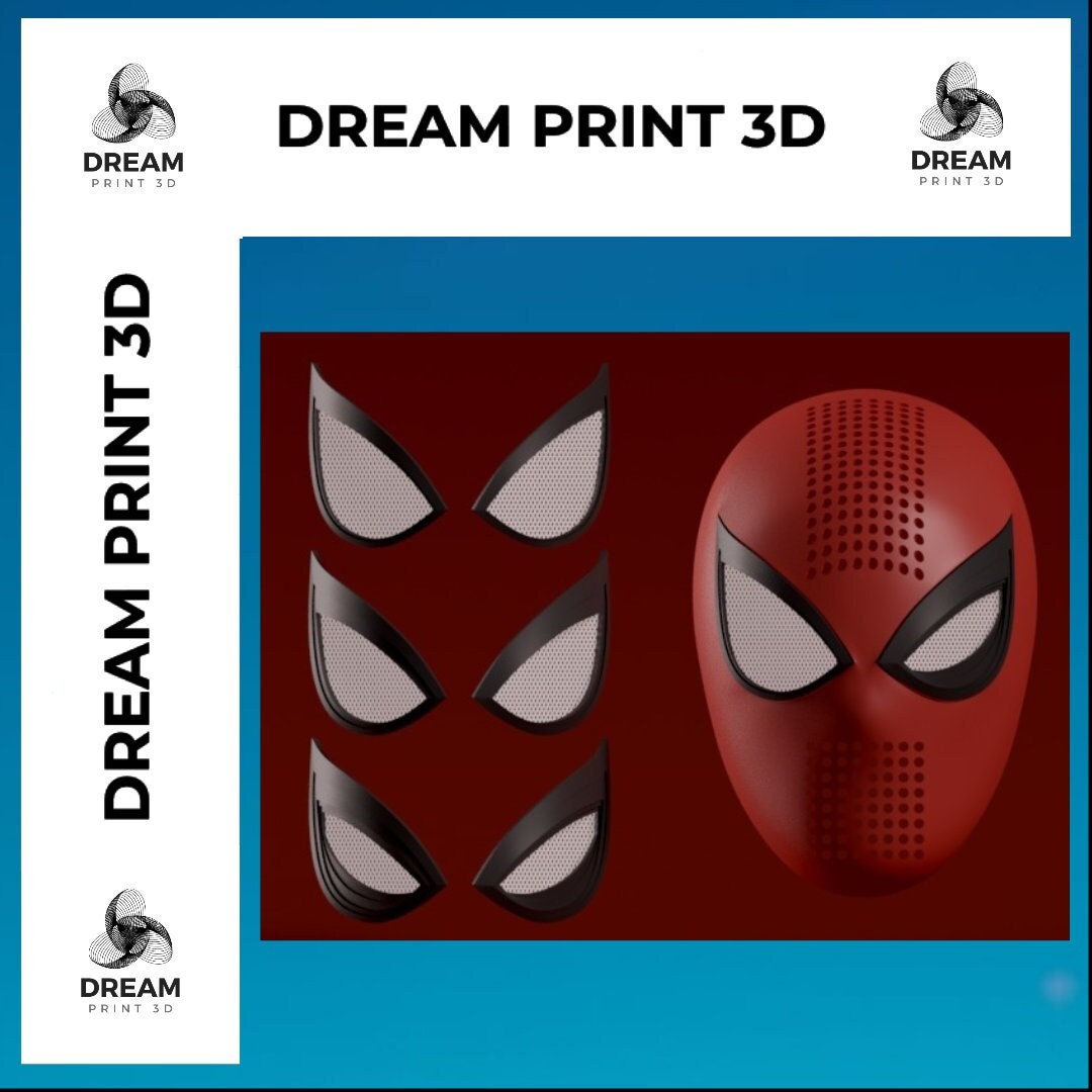 Spider-man Faceshell Interchangeable Lenses High Quality 3D Printer ...
