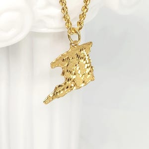 10K Yellow Gold VINTAGE Trinidad Map Pendant, Gold Trinidad Map, Gold ...