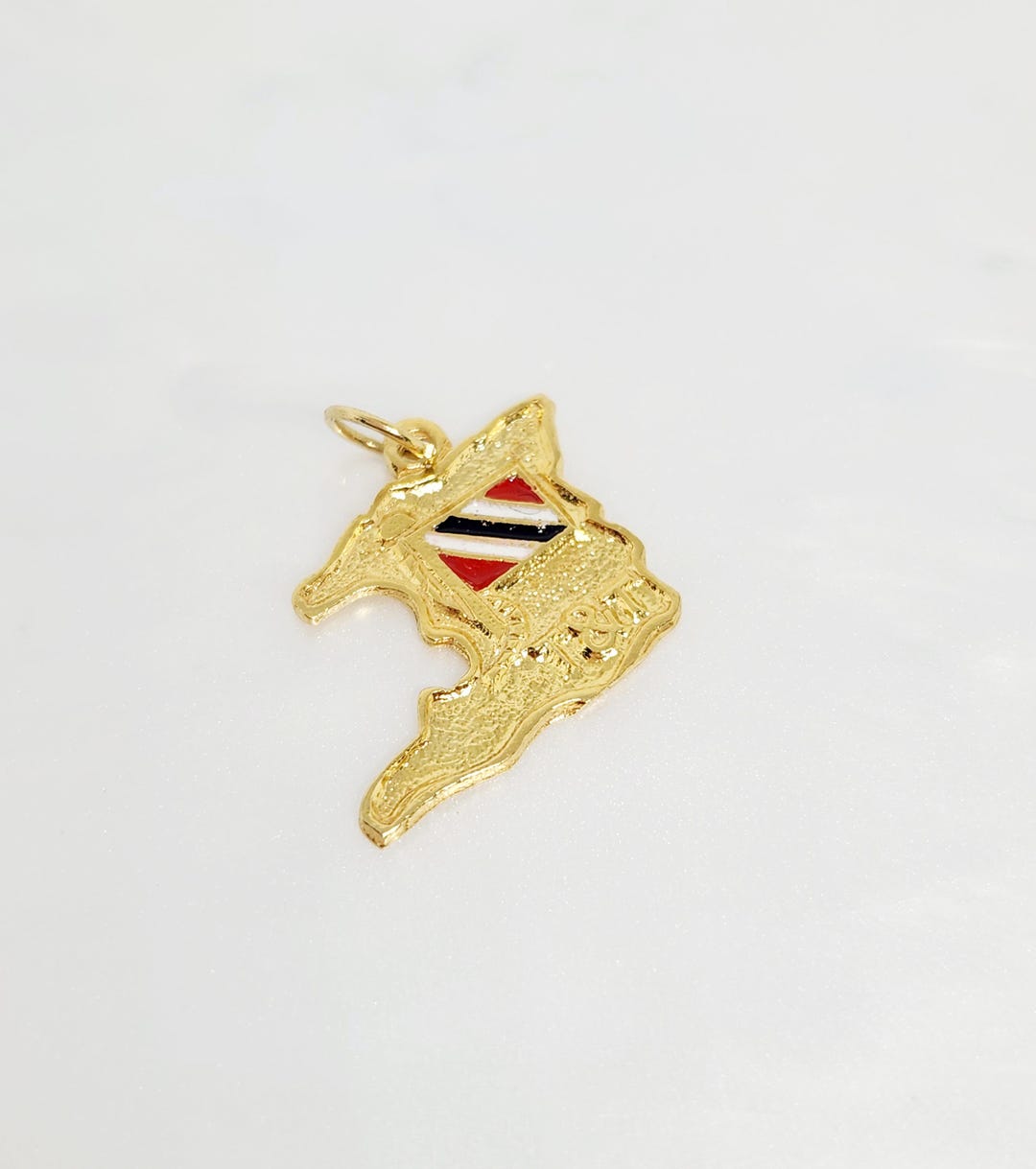 10K Genuine Gold Map Pendant, Gold Trinidad Map, Gold T&T Map, Gold ...