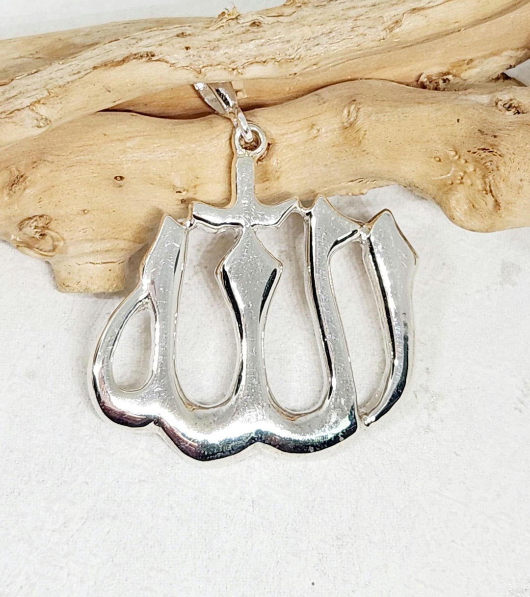 925 GENUINE Sterling Silver Allah Charm, Solid Allah Charm, Silver ...