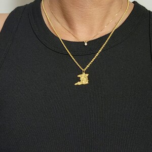 10K Yellow Gold VINTAGE Trinidad Map Pendant, Gold Trinidad Map, Gold ...